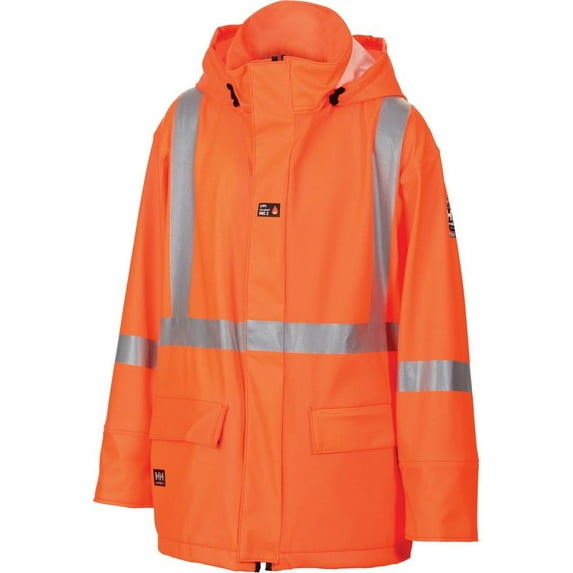 Helly Hansen Work Jacket Mens Wabush Fire Resistant HV Orange 70257 ...