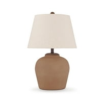 Signature Design by Ashley Distressed Gray Table Lamp for Living Room ...