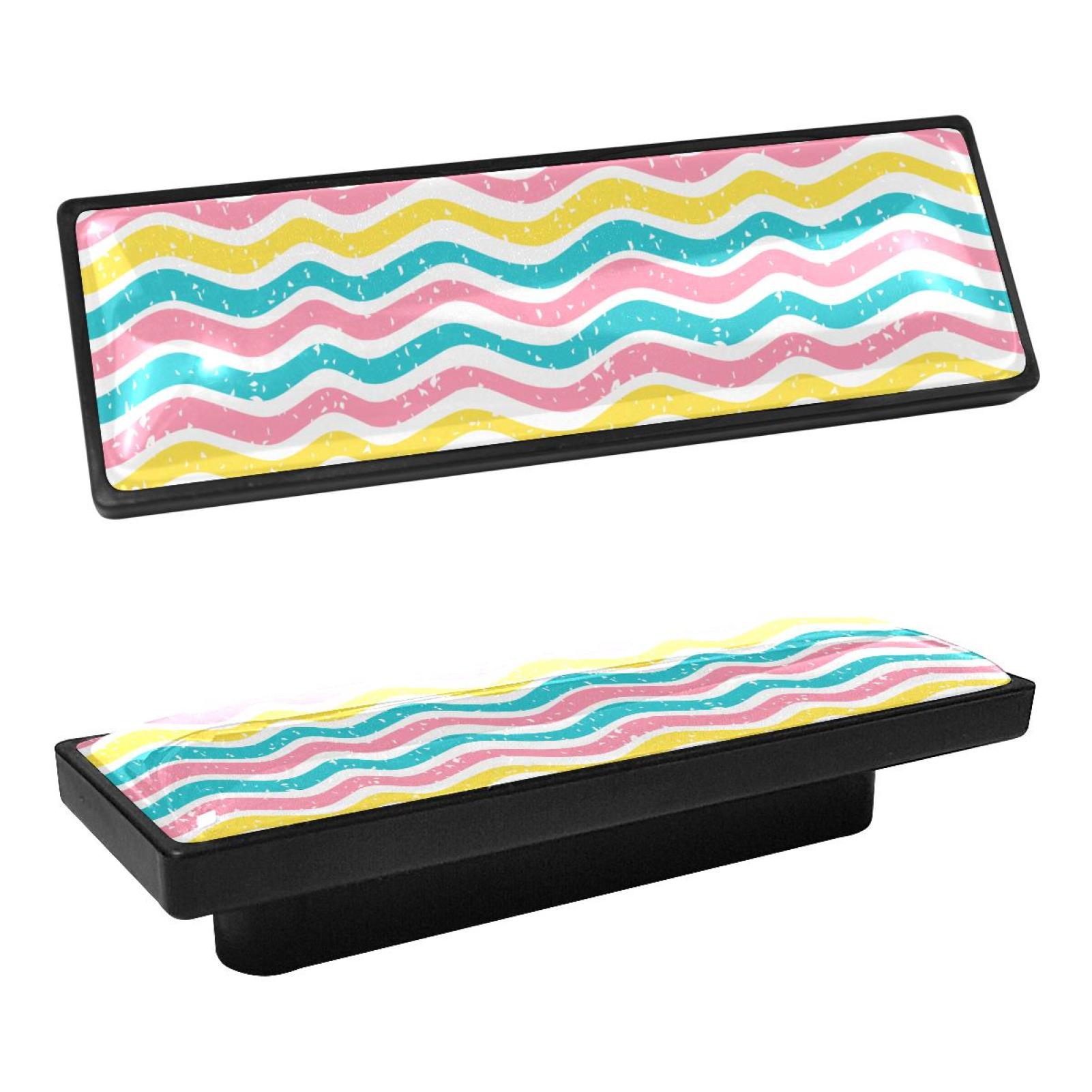 4 Pcs Rectangle Cabinet Handle Cupboard Knob Drawer Pulls Handle Colors ...