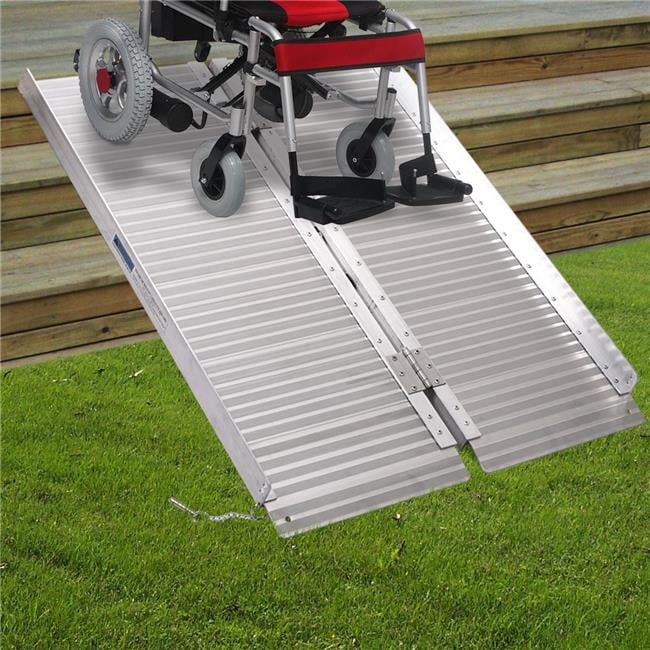 3 ft. Aluminum Ramp Fold Mobility Handicap Suitcase Threshold Portable ...