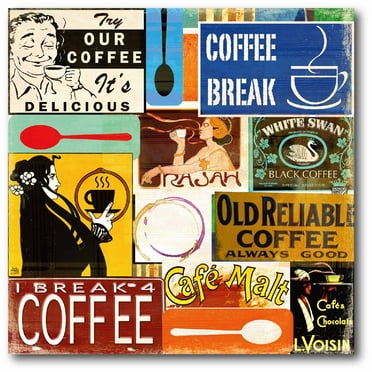 Coffee Café I Gallery-Wrapped Canvas Wall Art, 16x16 - Walmart.com