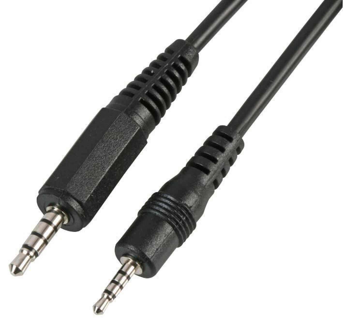PRO SIGNAL - 3.5mm to 2.5mm 4 Pole Jack to Jack Lead, 1.8m Black ...