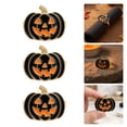 Set of 6 Metal Pumpkin Napkin for Fall Harvest, Thanksgiving & Table ...