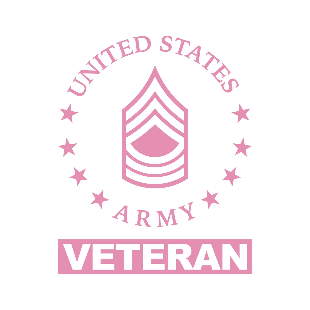 E-8 Master Sergeant Veteran US Army Rank Sticker Decal Die Cut - Self ...