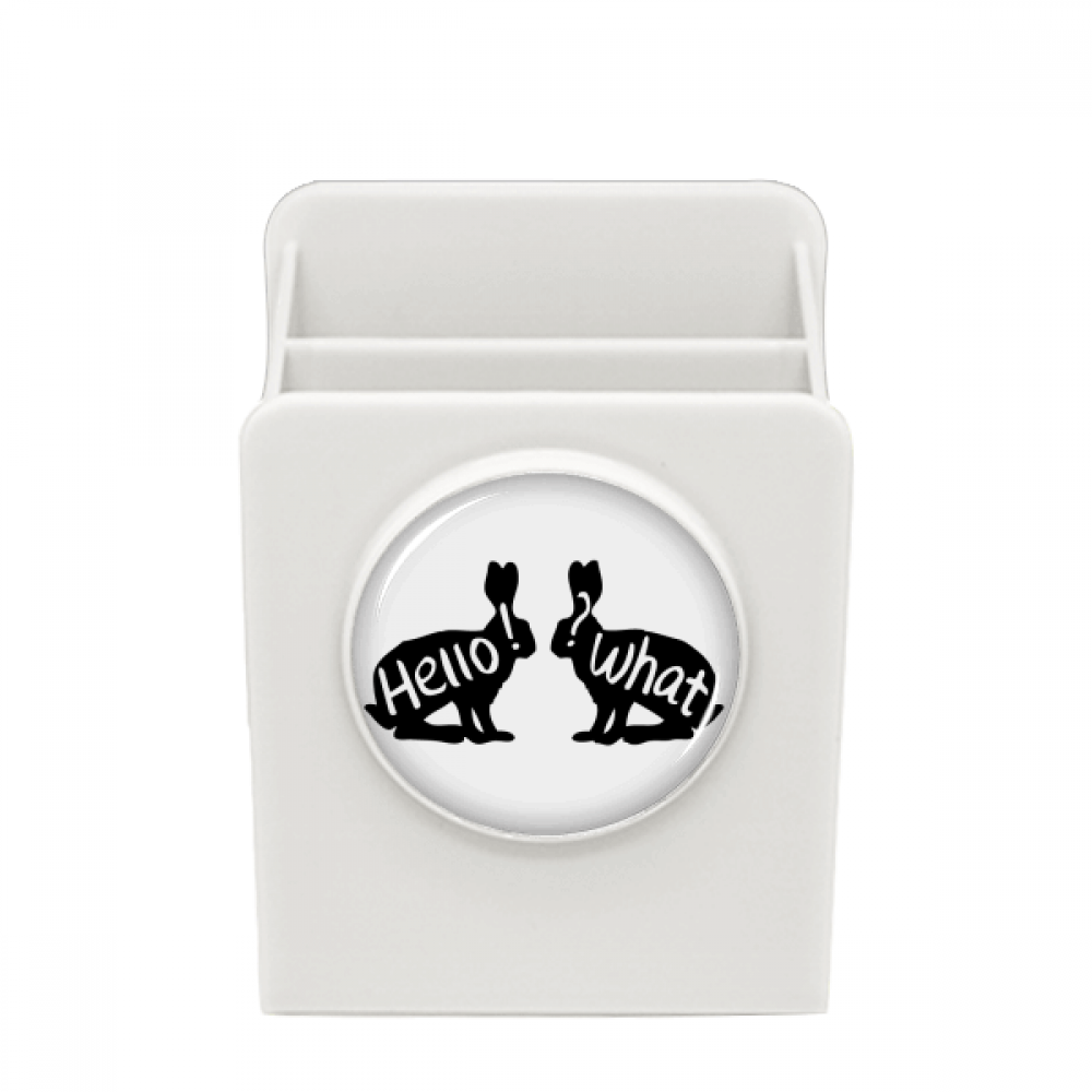 Black Rabbits Animal Outline Natural Desk Pencil Holder Cup Pen ...