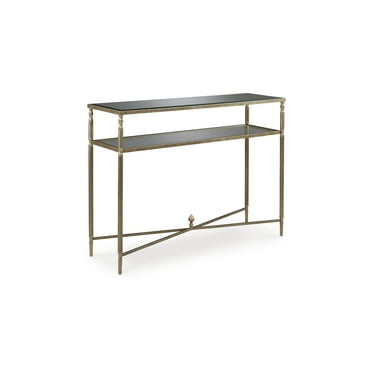 Ashley Signature Design Casual Console Furniture: Loyaska Sofa Table with Natural Marble Top ...