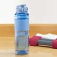 Mainstays 32 oz Blue Essence Solid Print Plastic Water Bottle with Wide ...