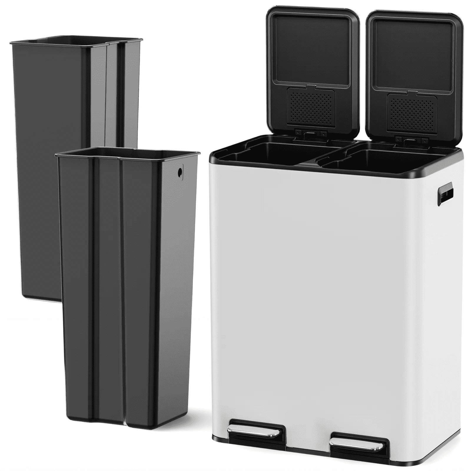 Click here for Pirecart 2 X 8 Gallon Dual Kitchen Trash Can  Rect... prices
