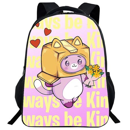 Lankybox Cartoon Printing Backpack Print Student Backpack School Bag ...