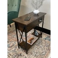 DecorTech Metal and Wood Flip Top End Table with AC Power and USB ...
