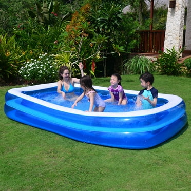 Funsicle Big Jaws Inflatable Shark Swimming Pool, Rectangular, Age 3 ...