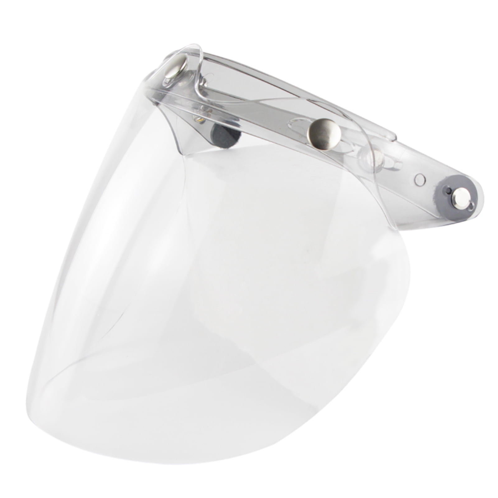 Open Face Helmet Visor Motorcycle Helmet Bubble Lens 3-Snap Bubble Wind ...
