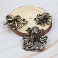 3 count Small Octopus Statue Metal Brass Table Ornament Lucky ...