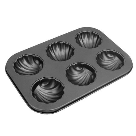 Metal Shell Shape Cookie Cake Bread Pastry Mold Baking Pan 6 Cavities ...