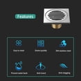 4 Inch(10 * 10cm) Thickened Square Floor Drain, 304 Stainless Steel ...