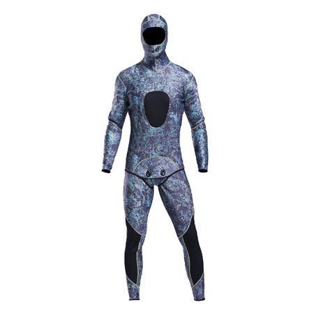 Spearfishing Wetsuits Men Two-piece Hooded ength Scuba Diving Full M ...