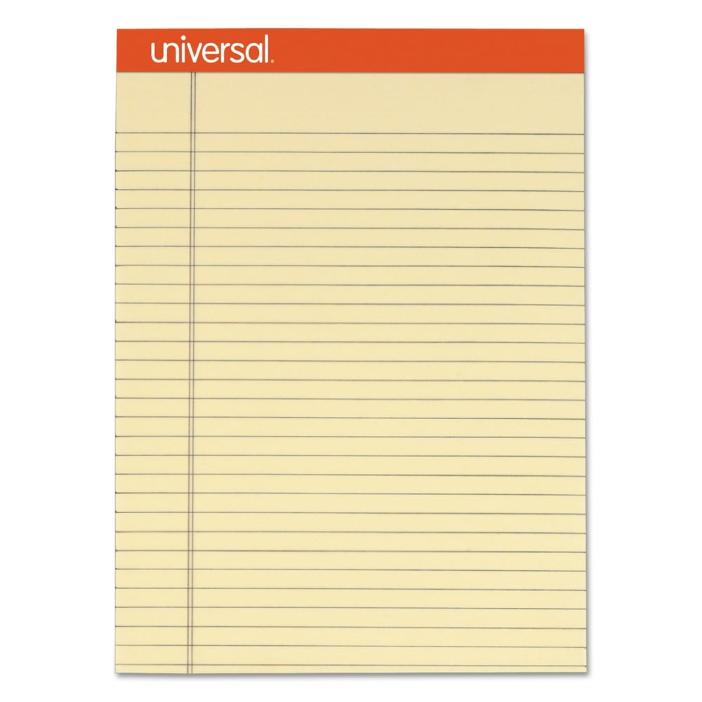 Universal Fashion Colored Perforated Note Pads, 8 1/2 x 11 3/4, Legal ...