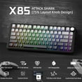 ATTACK SHARK X85 Wireless Mechanical Keyboard 75% Gasket-mounted ...