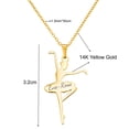 Ballet Ballerina Dancing custom name Pendant Necklaces for Women 14K ...