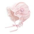 Ccpelsie Baby Girl Breathable Lacy Bonnet Cute Flower Decorations ...