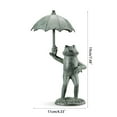 SPHET Umbrella Frog Garden Statue Animal Frog Figurine Sculptures for ...