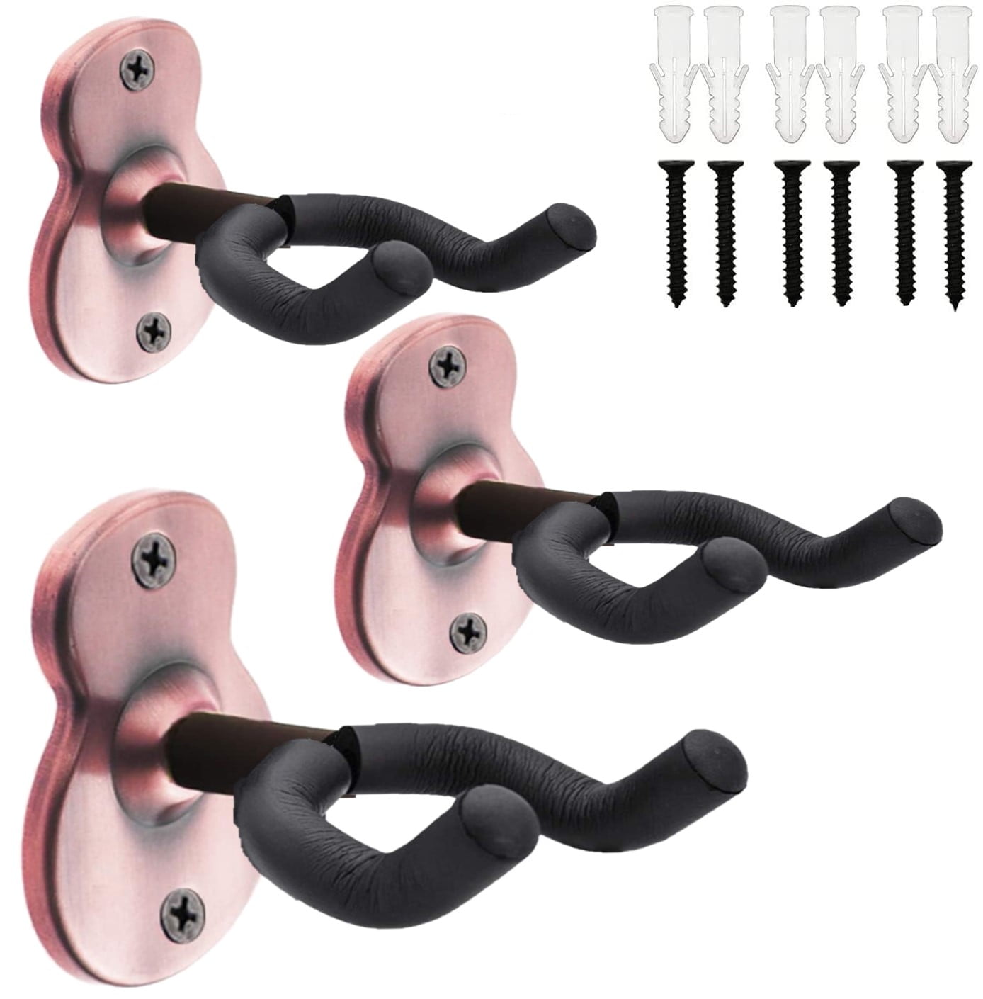 3pcs Rose Guitar Hangers, Stand, Hooks, Holders, Wall Mount Display ...