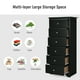 Gymax 6 Drawer Chest Dresser Clothes Storage Bedroom Tall Furniture Cabinet Black - Walmart.com