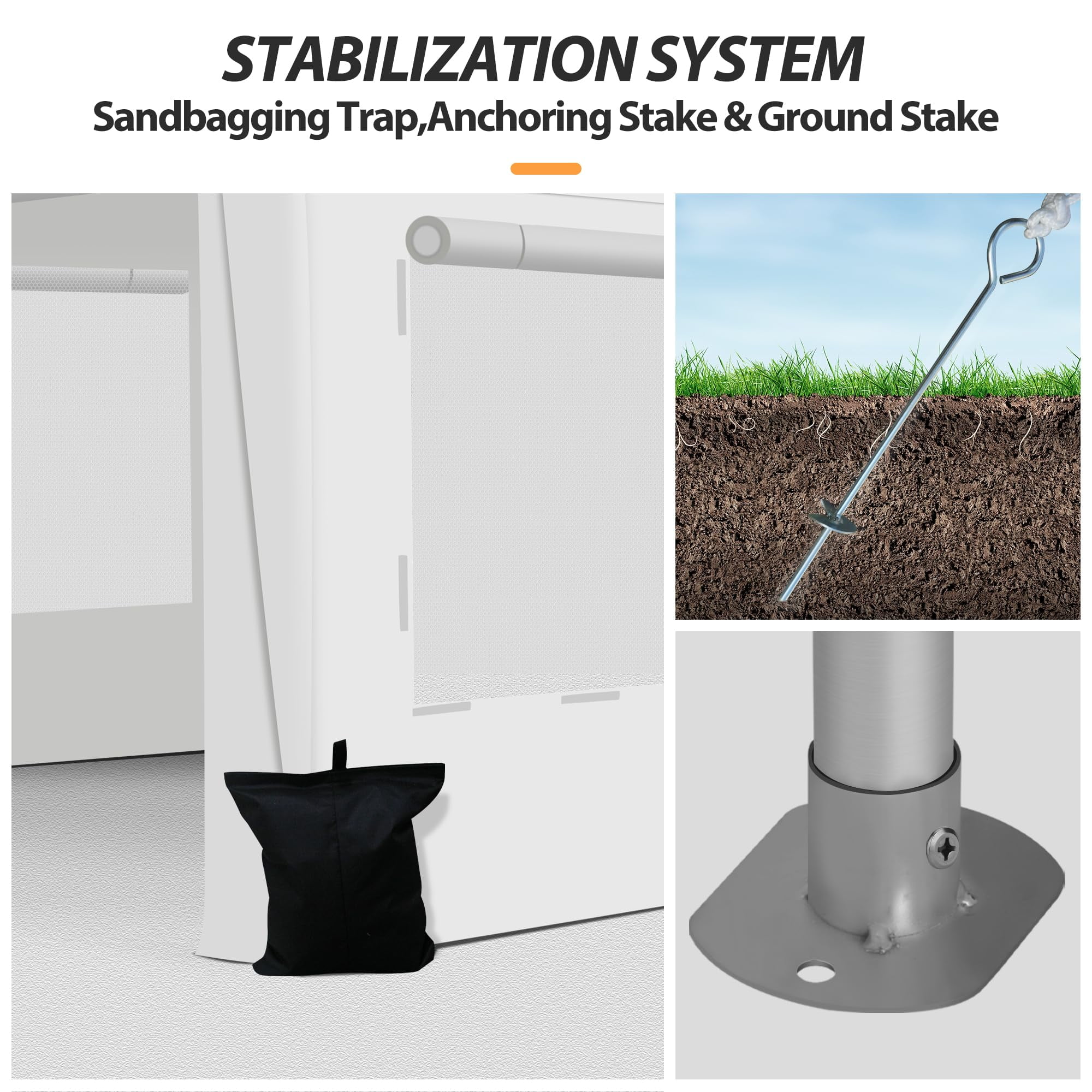 COVERONICS 10×20FT Extra Large Carport with Roll-up Doors - Heavy Duty ...