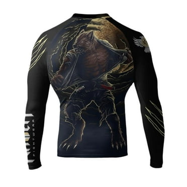 Raven Fightwear Men's Cthulhu MMA BJJ Rash Guard Black Small - Walmart.com