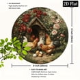 2D Flat, Round Aluminum Sign Wall Art, Vintage Chicken and Egg Metal ...