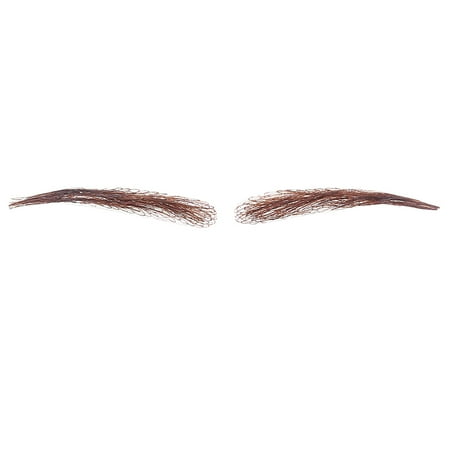 100% Human Hair Woman Handmade False Eyebrows Natural Black Fake ...