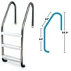 Blue Wave Premium Stainless Steel Reverse Bend In-Pool Ladder for Above ...