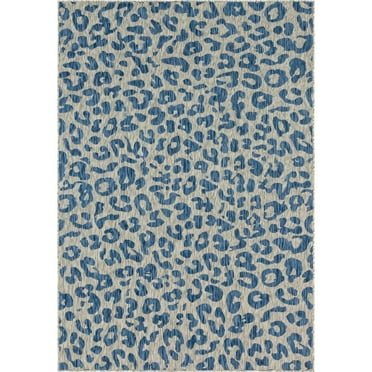 Couristan Dolce Amur Leopard Indoor/Outdoor Area Rug, 5'3" x 7'6", New ...