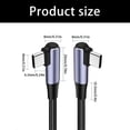 3A Fast Charging Braided Cable Right Angled USB C Cable Data Transfer ...