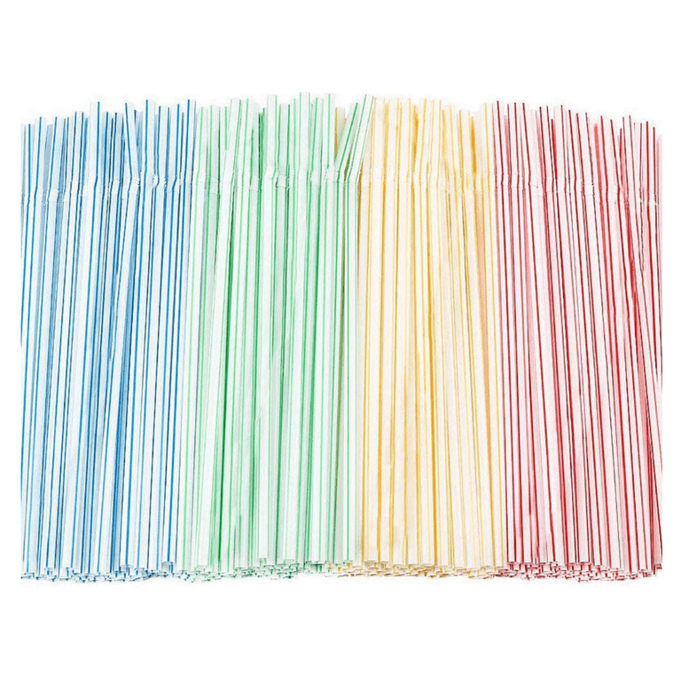 Striped Bendy Straw