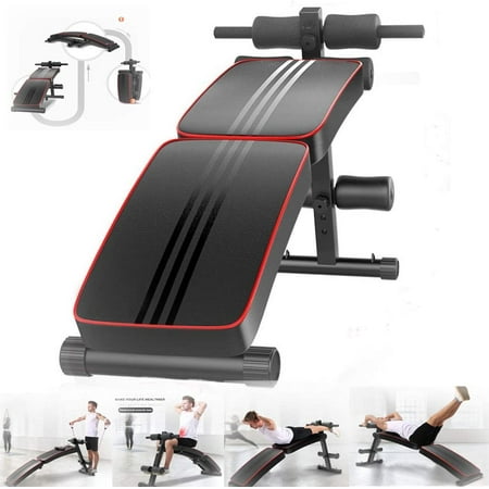 Adjustable Sit Up Bench, Foldable Decline Sit-Up Benchs, Home Gym ...