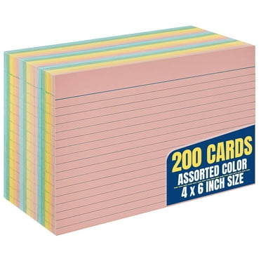 "Staples Business Essentials 3"" x 5"" Line Ruled Pastel Index Cards ...