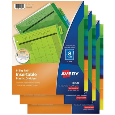 Avery Printable Tab Inserts for Hanging File Folders, 3-1/2" (11137 ...