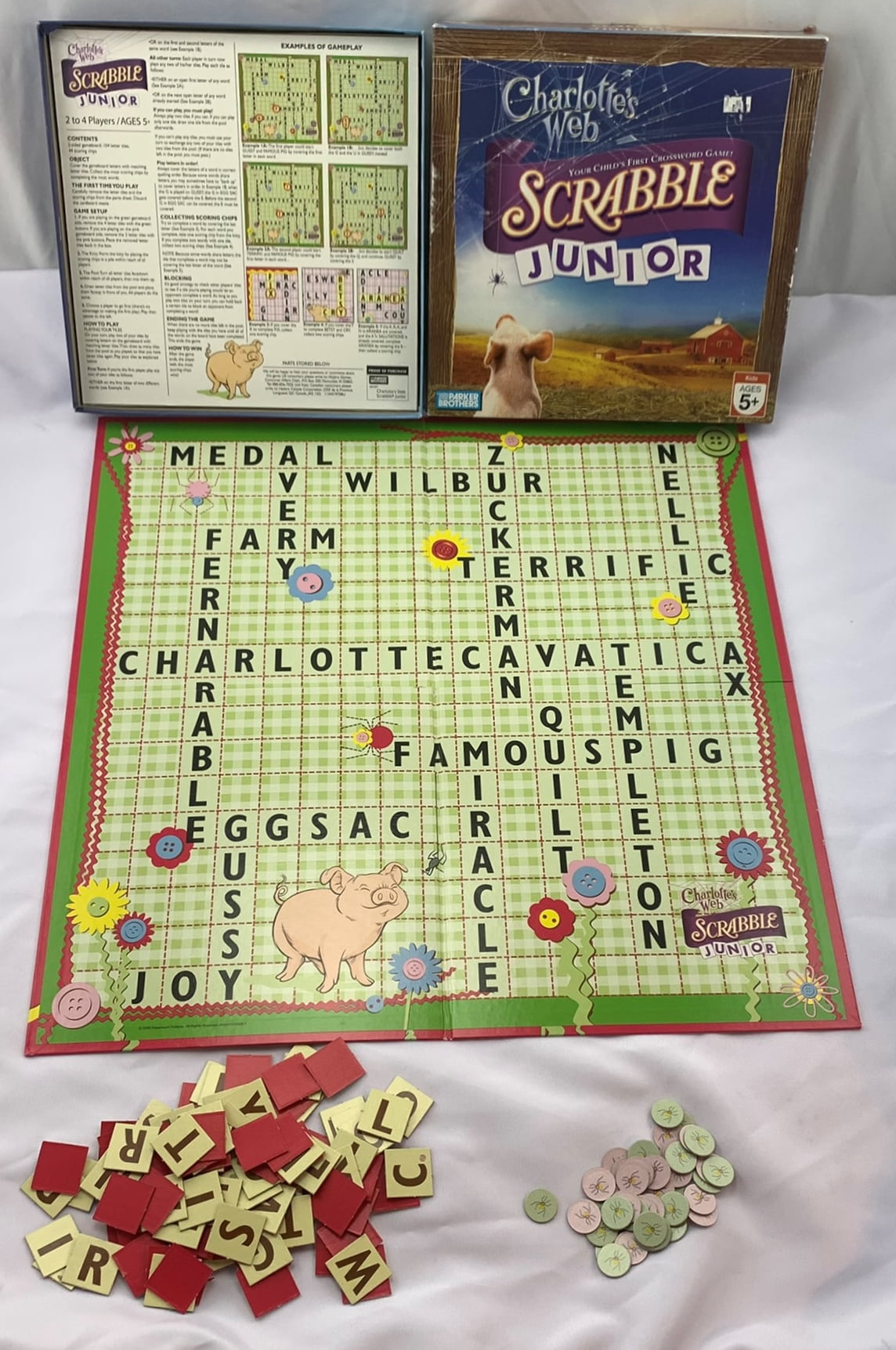 2006 Scrabble Junior Charlottes Web Game - Walmart.com