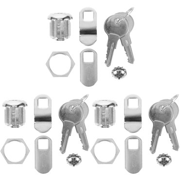 BiJun Cabinet Locks with Keys, 5/8" Chrome-Plated Cam Lock, Waterproof ...