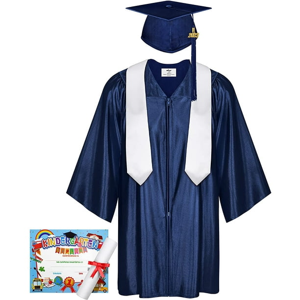 SmallNavy5 Pieces 2023 Preschool Kindergarten Graduation Gown Cap Sash ...