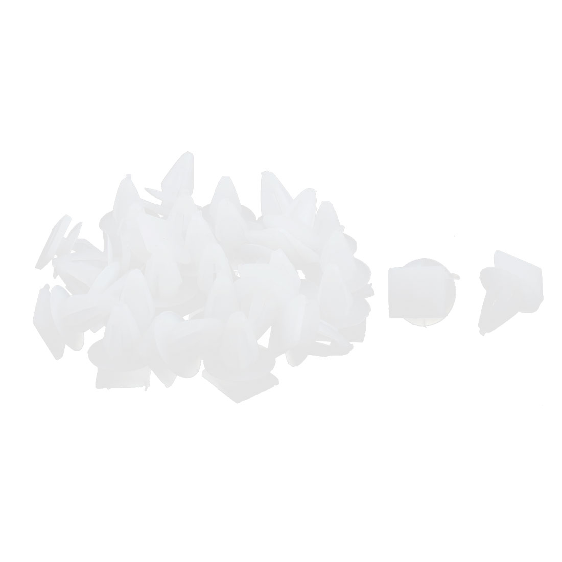 30 Pcs White Plastic Rivets Fastener Fender Car Bumper Push Clips 8 x ...
