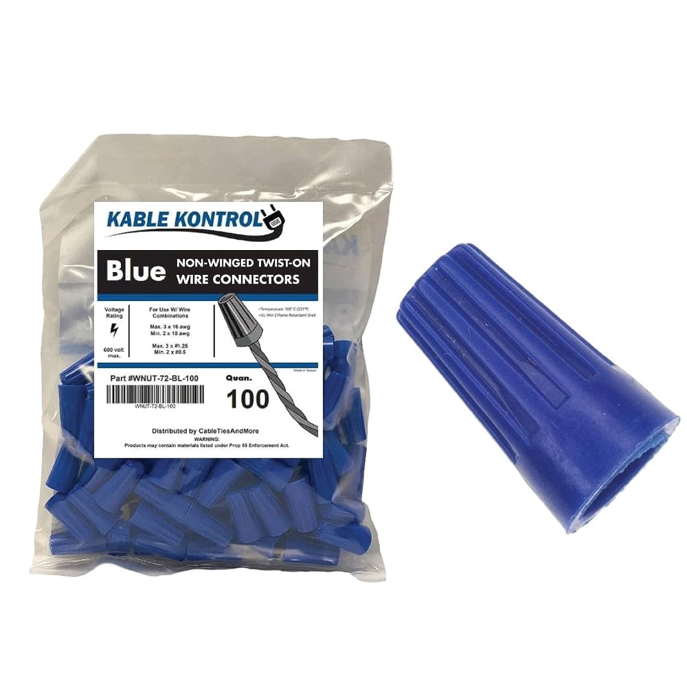 Kable Kontrol Twist on Electrical Wire Connectors - Non - Winged - Fits ...