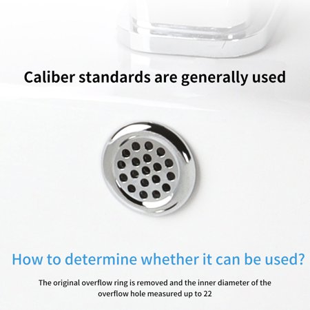 6 Pieces Office Modern Style Insert Round Plastic Cap Sink Overflow ...