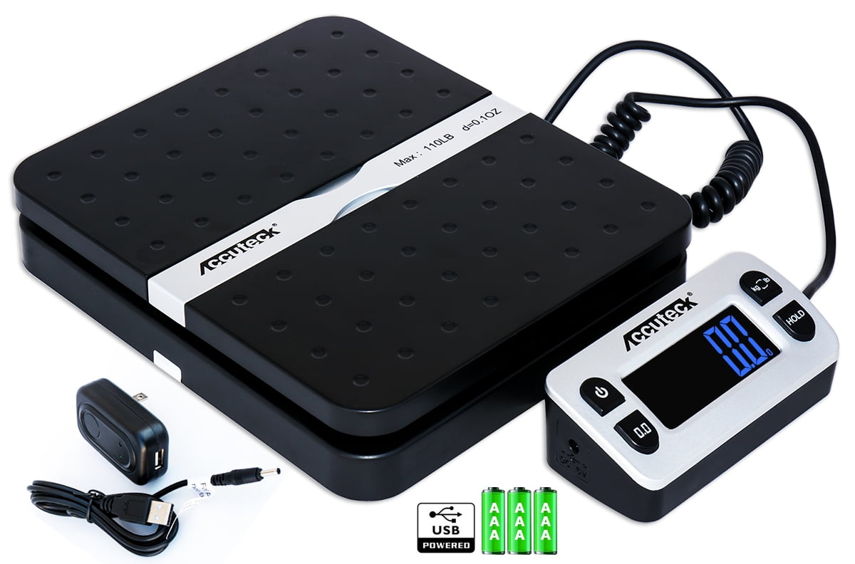 Accuteck ShipPro 110lbs x 0.1 oz. Digital Shipping Postal Scale, Black ...