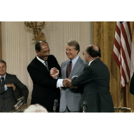Anwar Sadat Jimmy Carter And Menahem Begin At The Camp David Accords ...