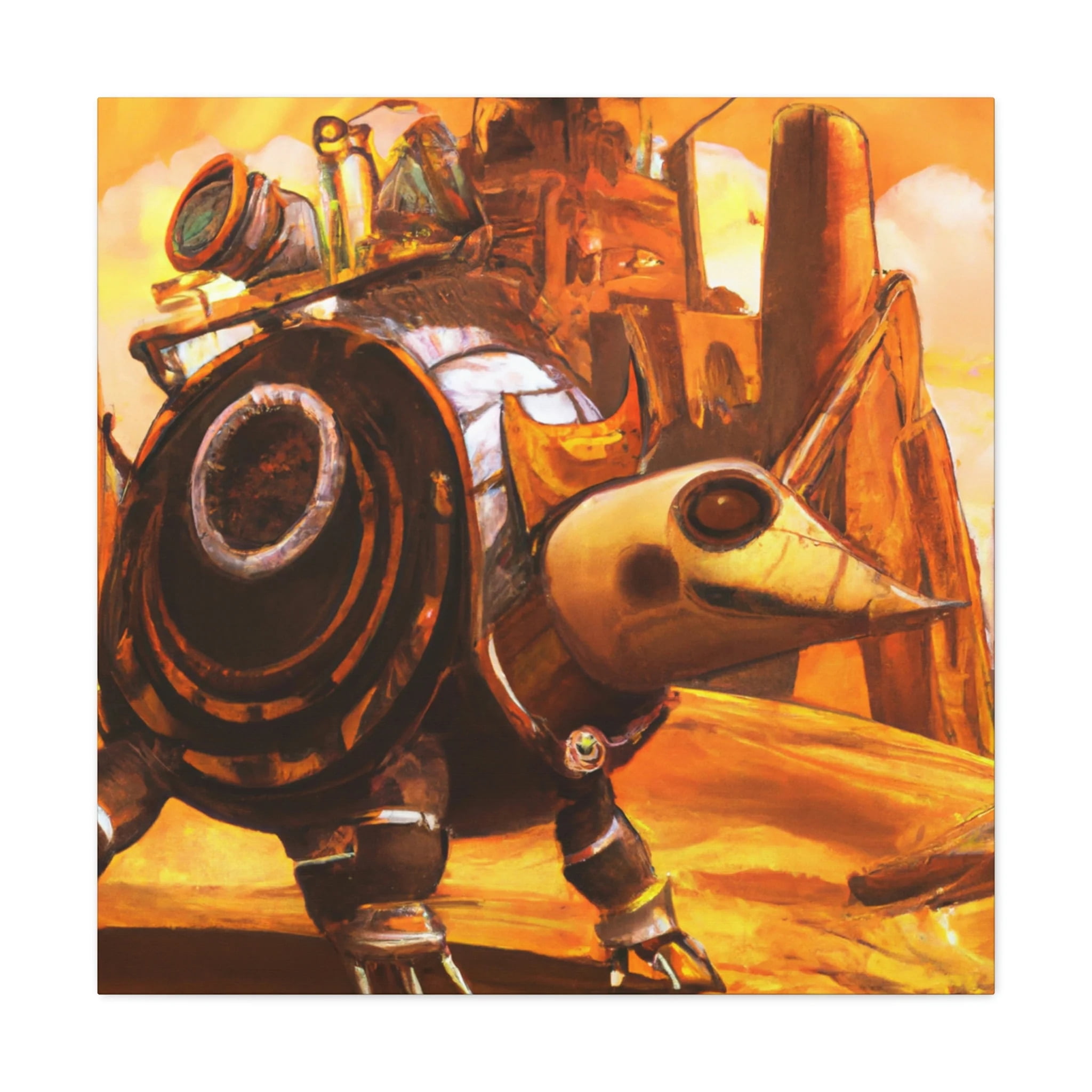 Steampunk Armadillo Portrait - Canvas - Walmart.com