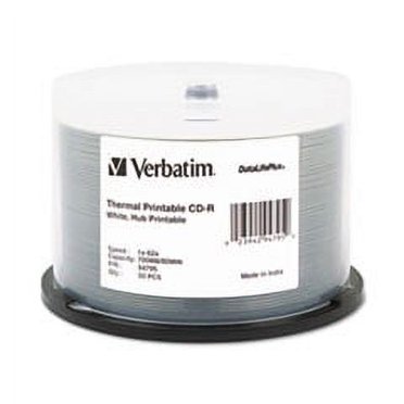 Verbatim 94554 CD Recordable Media - CD-R - 52x - 700 MB - 100 Pack Spindle - 100 per pack ...