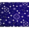 Bandana Royal Blue Poly Cotton 58 Inch Wide Fabric by The Yard (F.E ...
