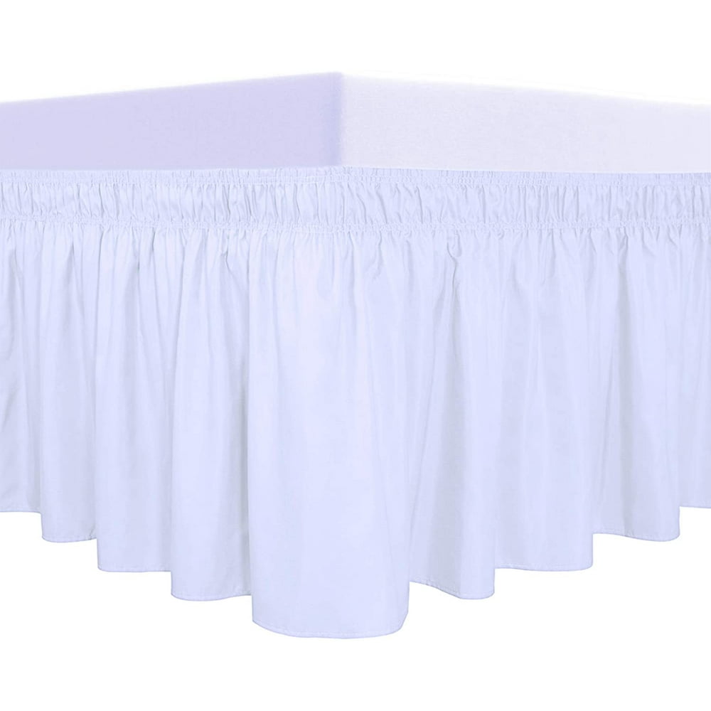 Easy Going Wrap Around Ruffled Bed Skirt 18 Inch For Twin Full Size